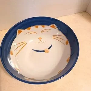 Cheng's | Kitchen | New Chengs Fine Ceramic Footed Bowl Smiling Blue ...